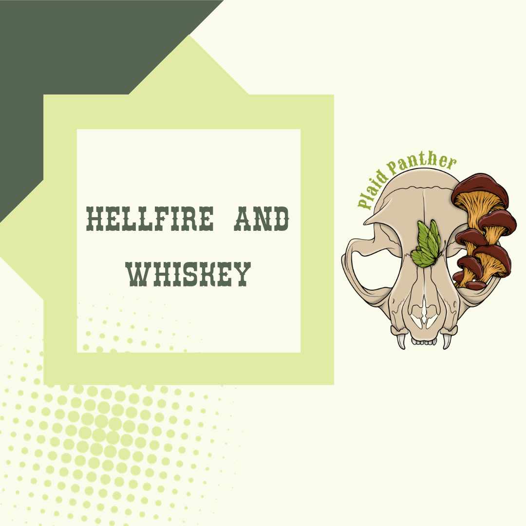 Designer-Hellfire and Whiskey – Plaid Panther DTF Transfers