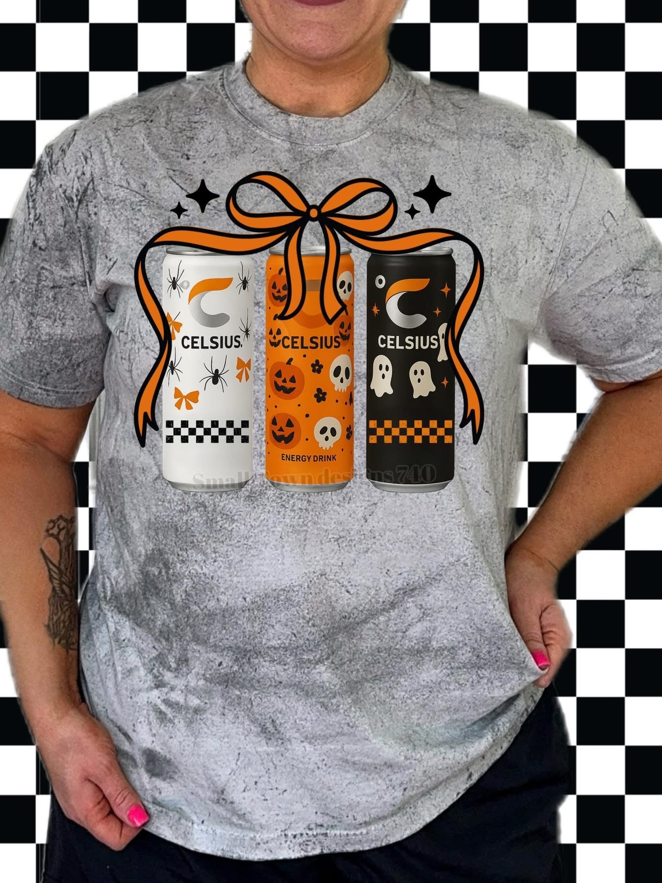 Halloween Celsius – Plaid Panther DTF Transfers