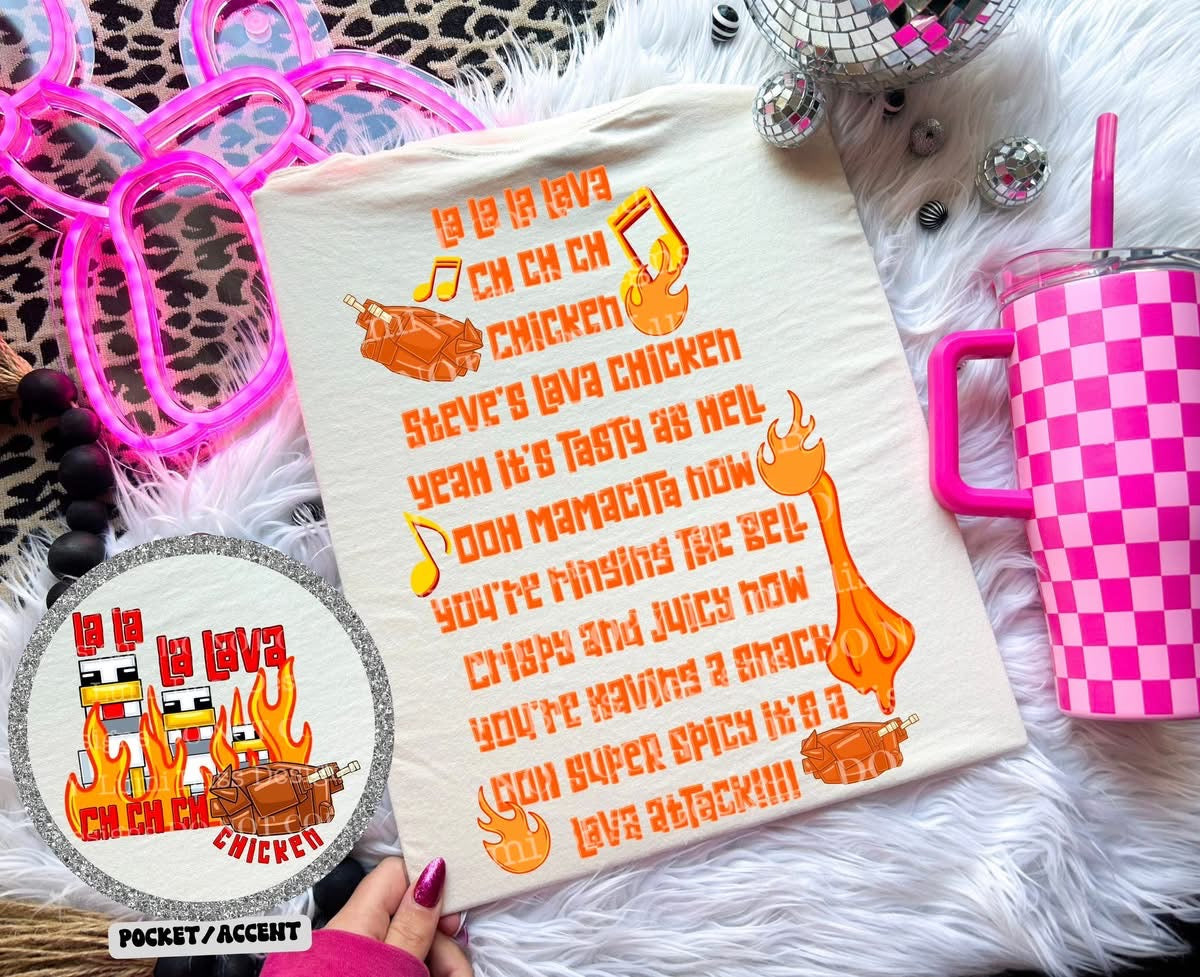 Lava Chicken – Plaid Panther DTF Transfers