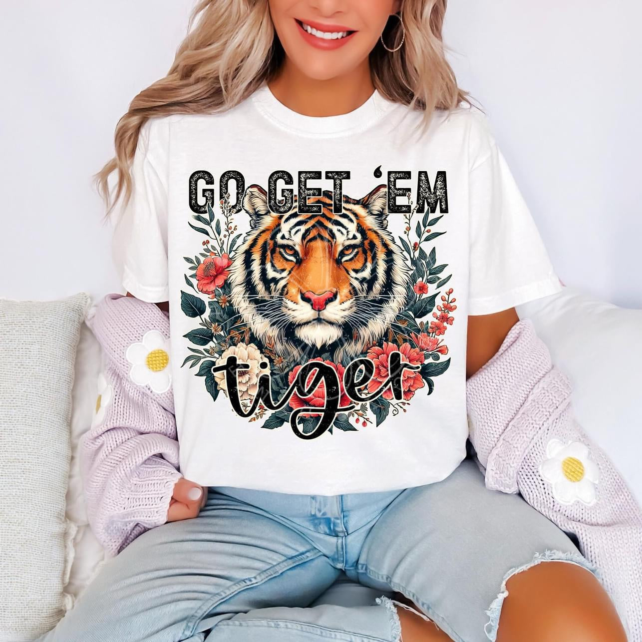 Go Get ‘Em Tiger – Plaid Panther DTF Transfers