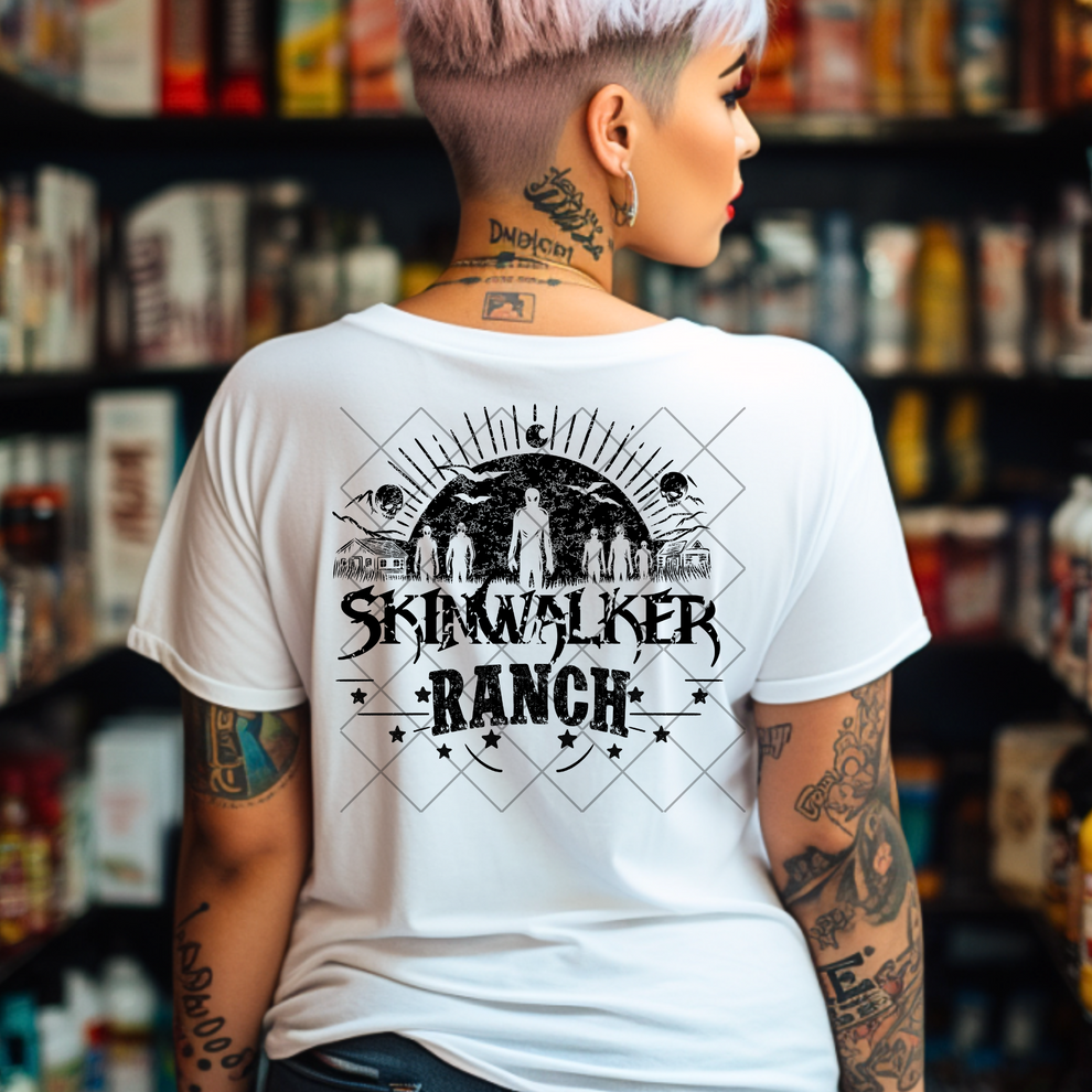 Skinwalker - Black Font – Plaid Panther DTF Transfers