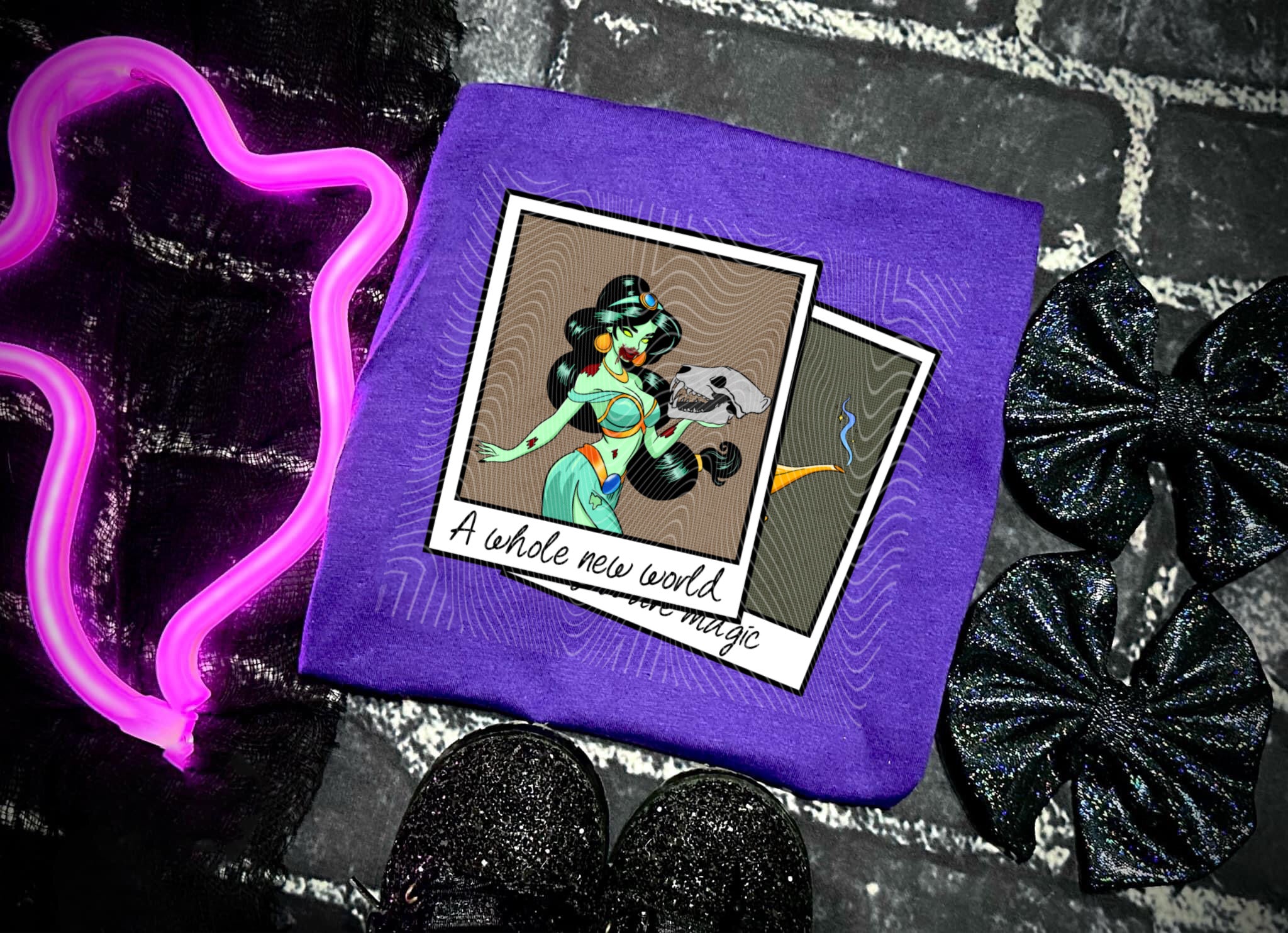 Evil jasmine (a whole new world) – Plaid Panther DTF Transfers