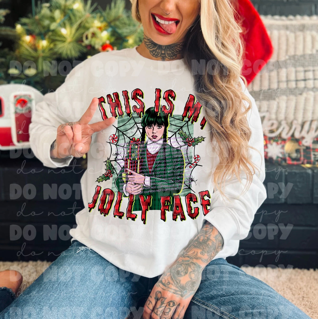 Jolly Face – Plaid Panther DTF Transfers