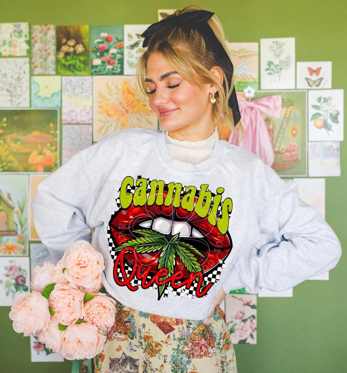 Cannabis Queen – Plaid Panther DTF Transfers