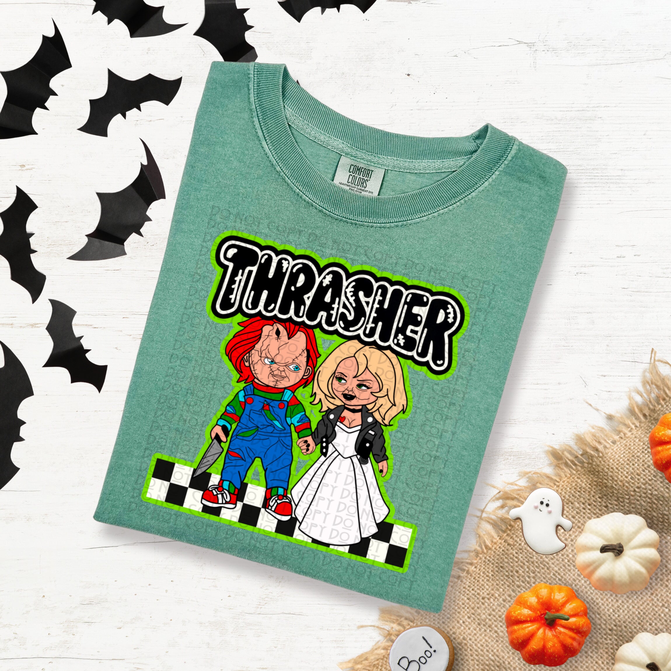 Thrasher Outline – Plaid Panther DTF Transfers