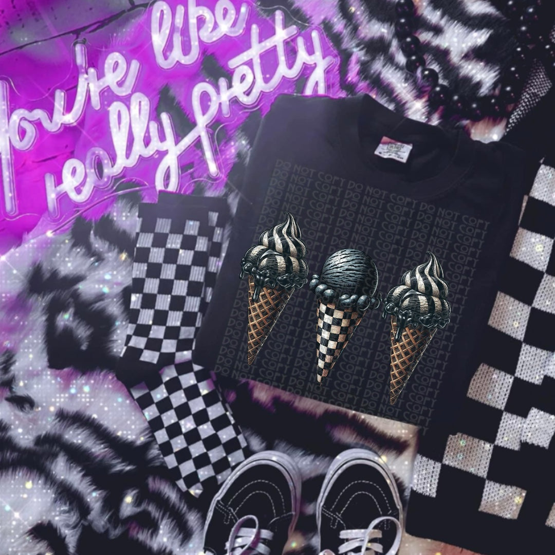 Goth Ice Cream – Plaid Panther DTF Transfers