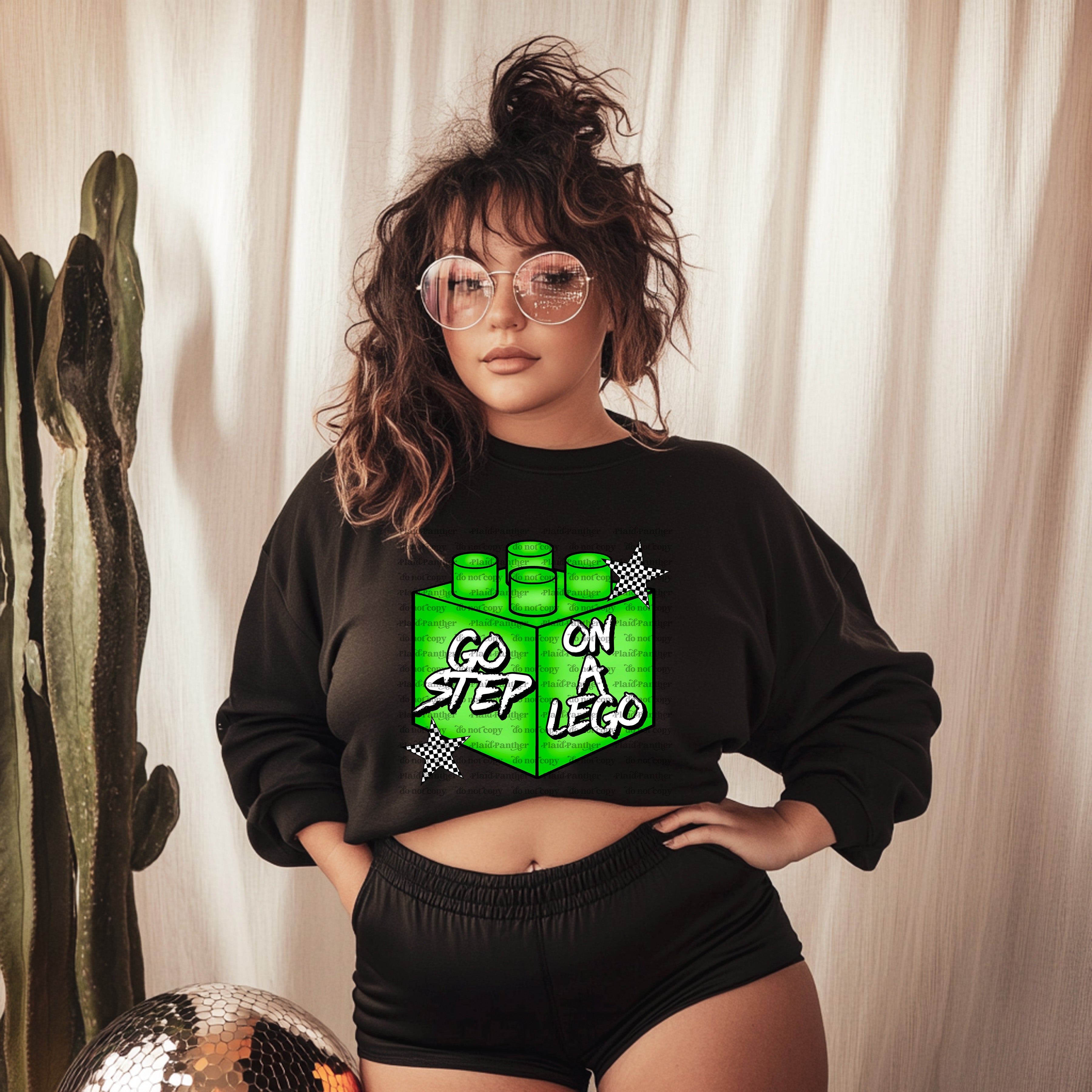 Go Step On a Lego – Plaid Panther DTF Transfers