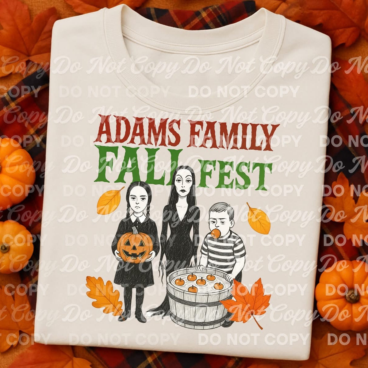 Adams Family Fall Fest – Plaid Panther DTF Transfers