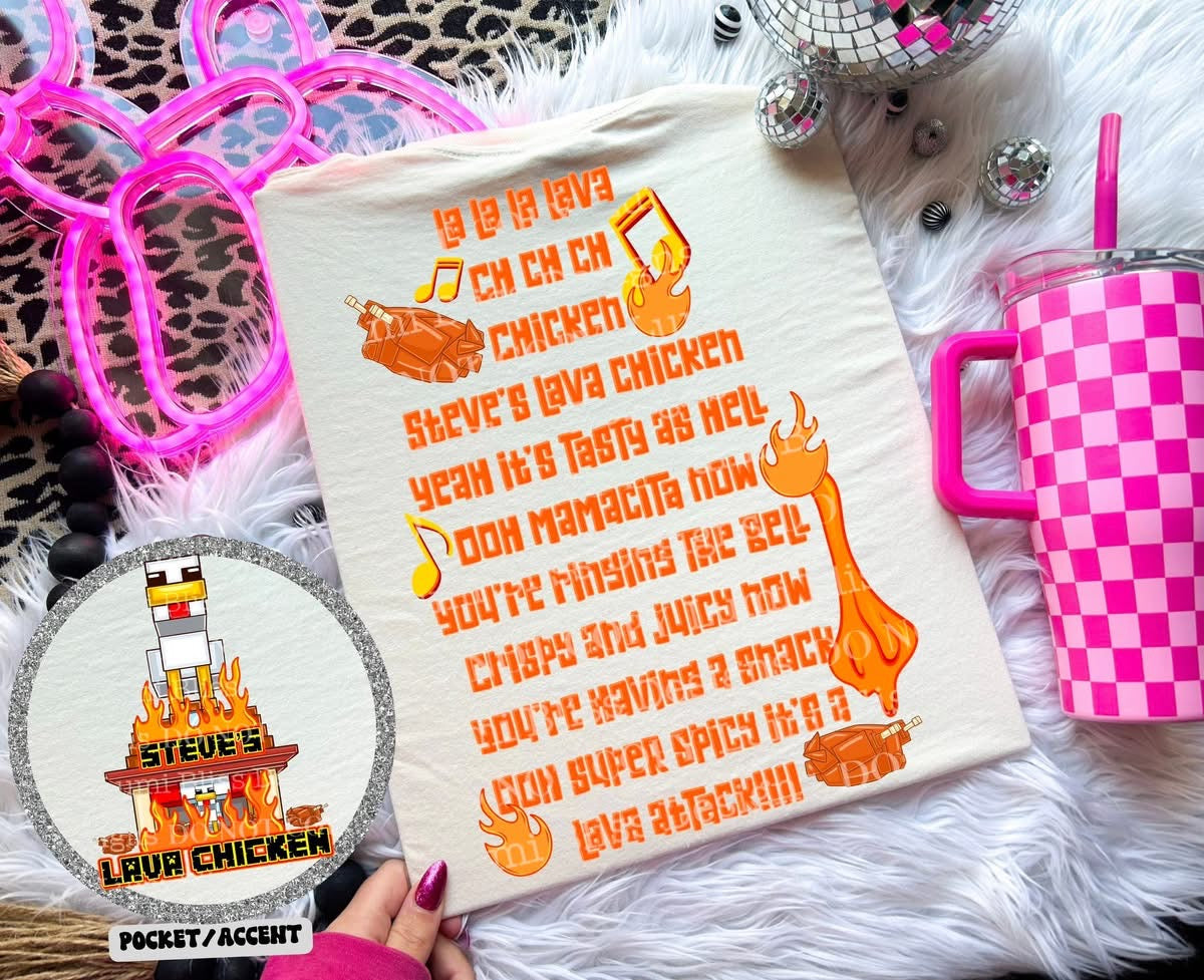 Steve’s Lava Chicken – Plaid Panther DTF Transfers