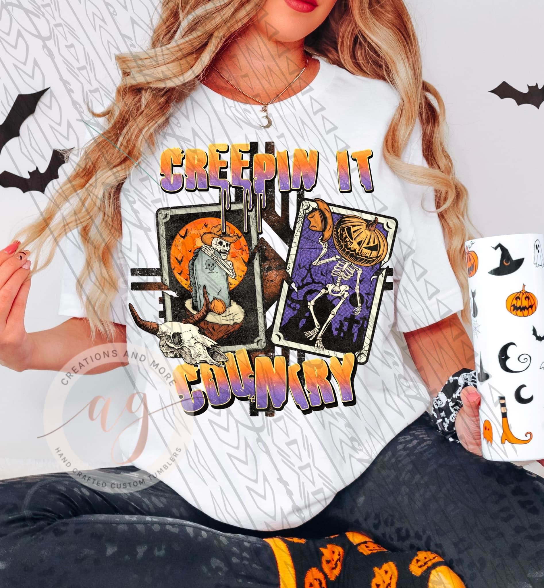 Creepin It Country – Plaid Panther DTF Transfers