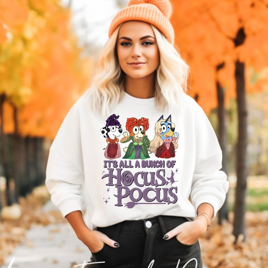 All a Bunch of Hocus Pocus Blue – Plaid Panther DTF Transfers