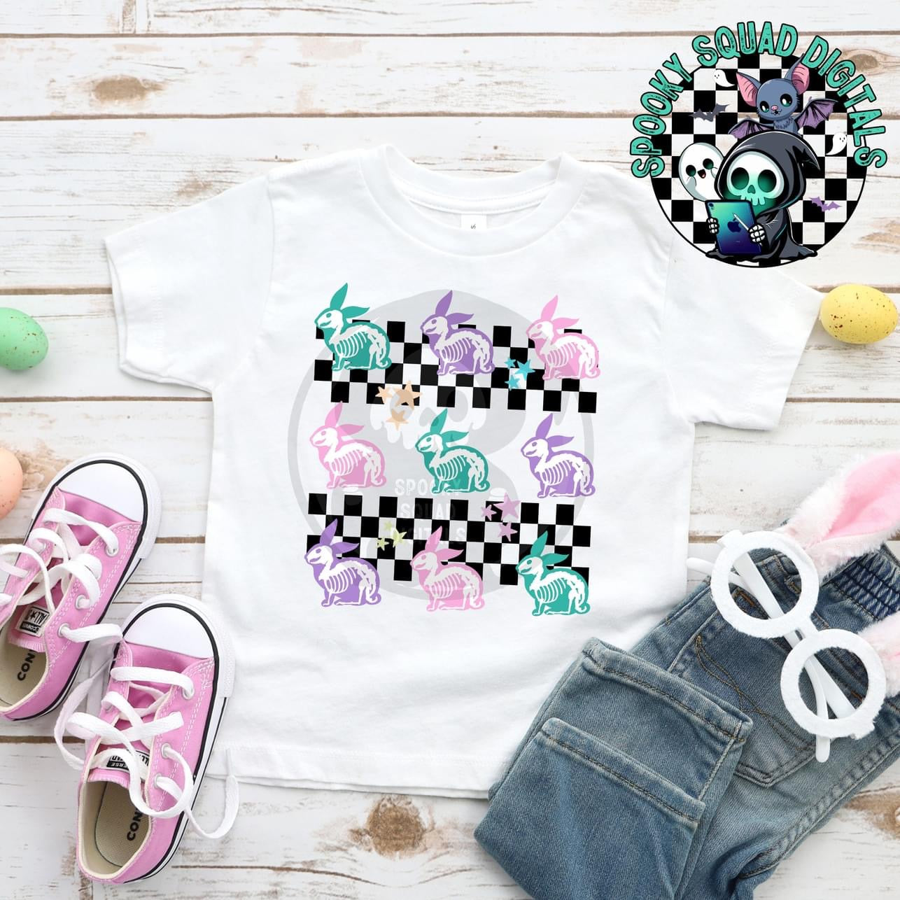 Bunny Grid – Plaid Panther DTF Transfers