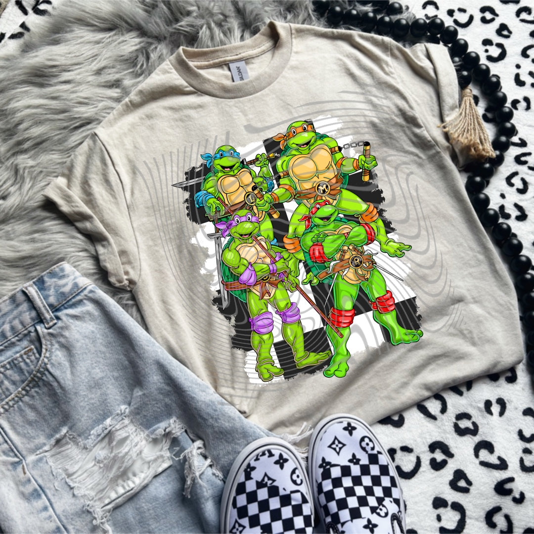 Turtles – Plaid Panther DTF Transfers