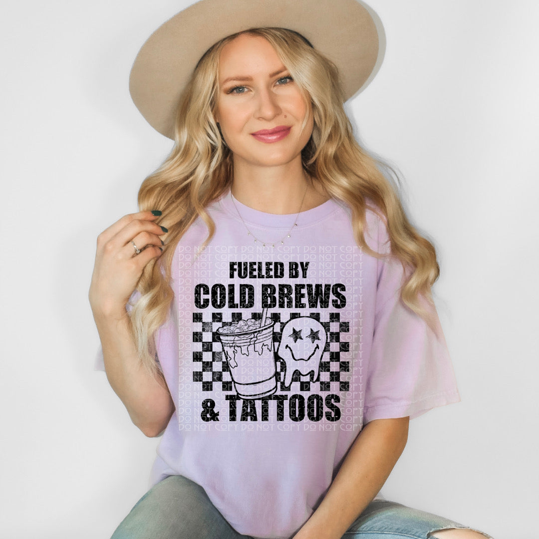 Cold Brew And Tattoos – Plaid Panther DTF Transfers