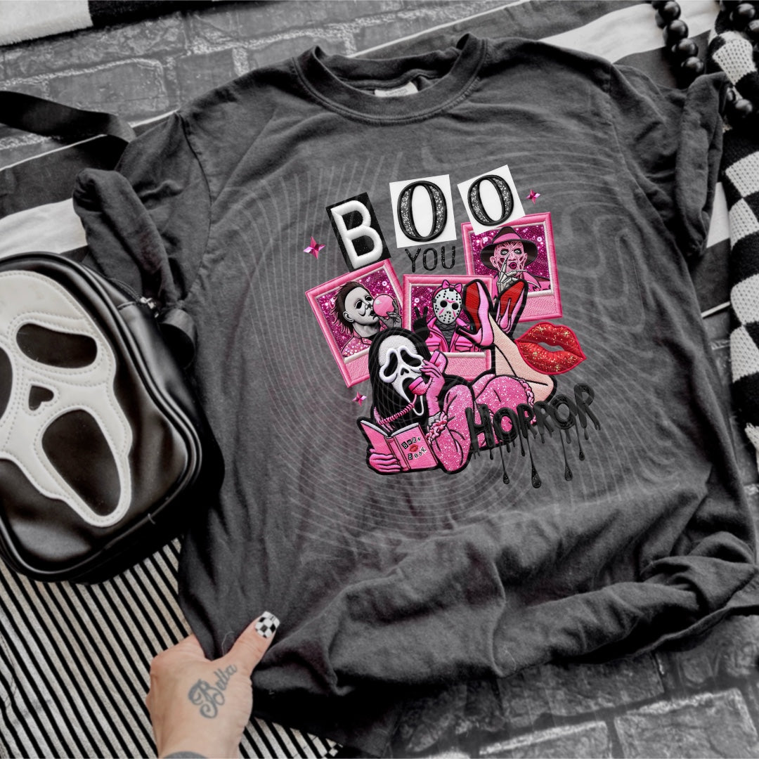 Boo You Horror – Plaid Panther DTF Transfers