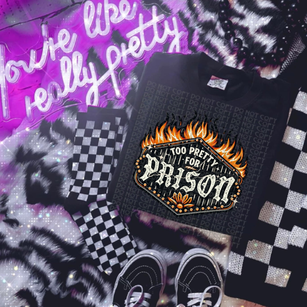 Too Pretty – Plaid Panther DTF Transfers