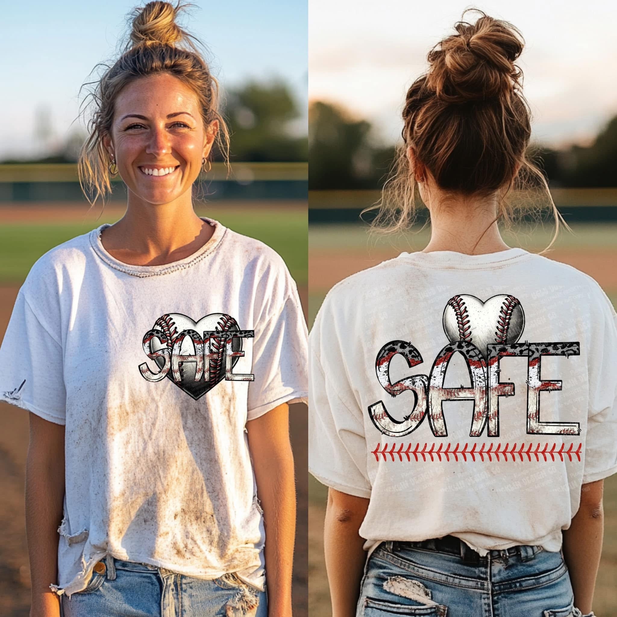 Safe Baseball – Plaid Panther DTF Transfers