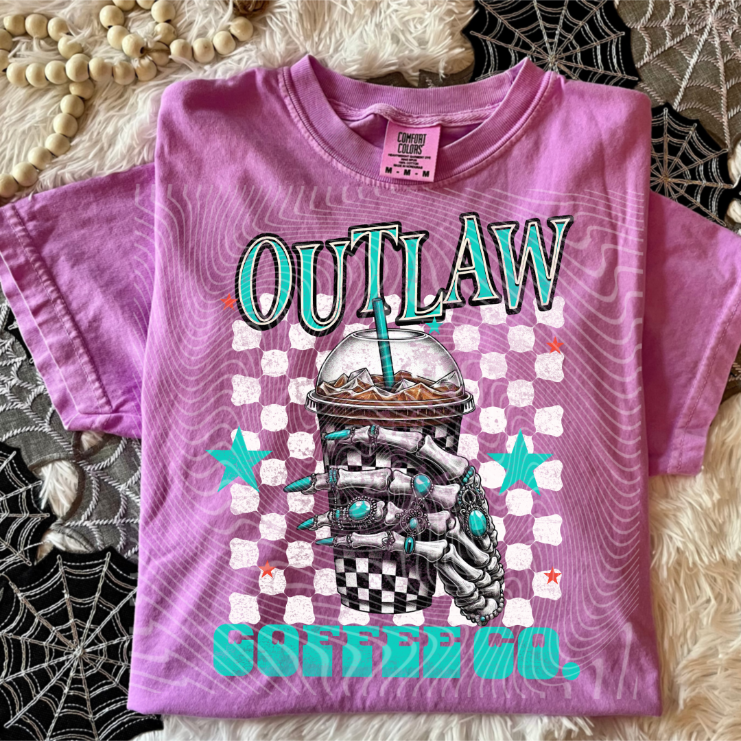 Outlaw Coffee Co – Plaid Panther DTF Transfers