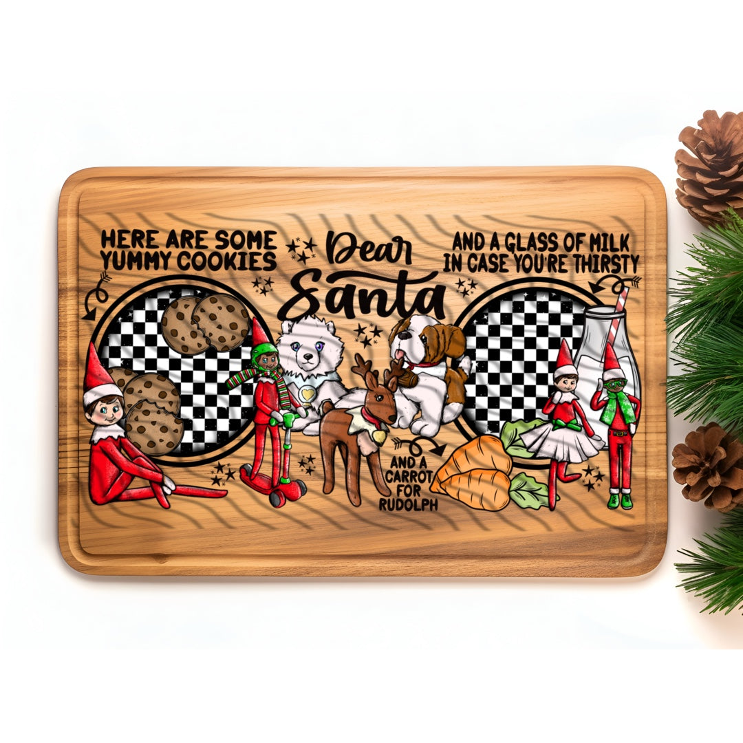 Elf On The Shelf Cookie Tray – Plaid Panther DTF Transfers