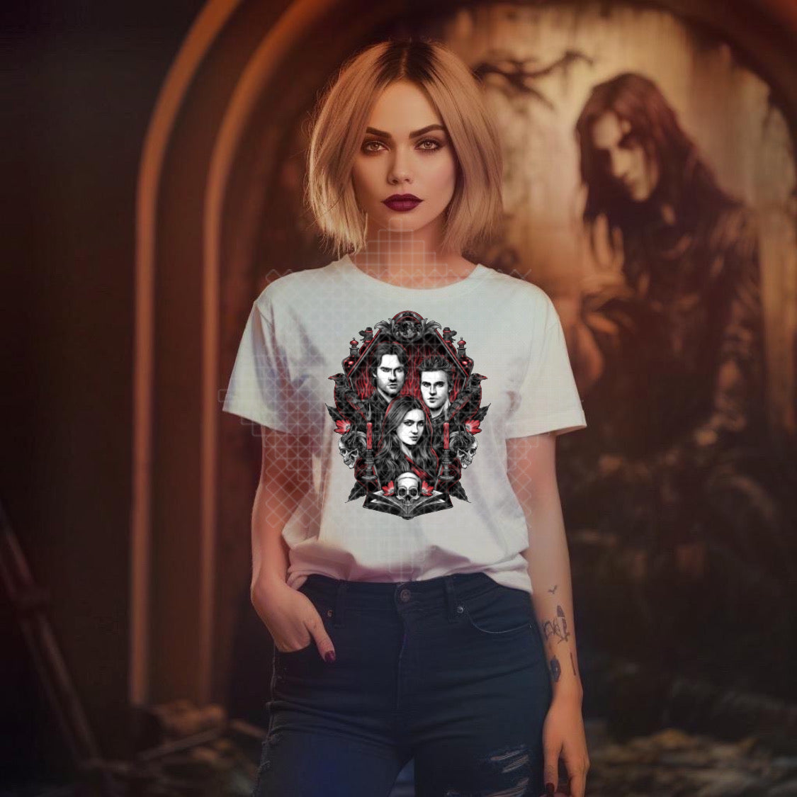 The Vamp Diaries – Plaid Panther DTF Transfers