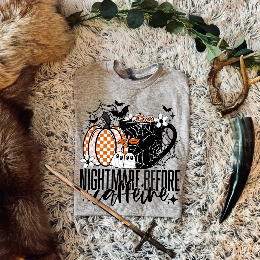 Nightmare Before Caffeine – Plaid Panther DTF Transfers