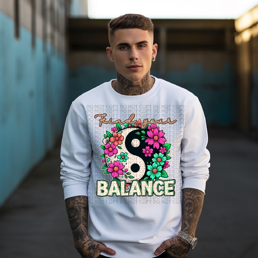 Find Your Balance – Plaid Panther DTF Transfers