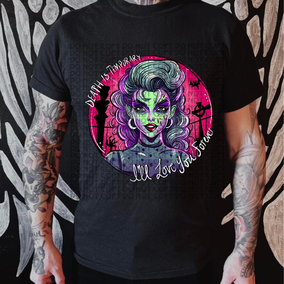 Death Is Temporary – Plaid Panther DTF Transfers