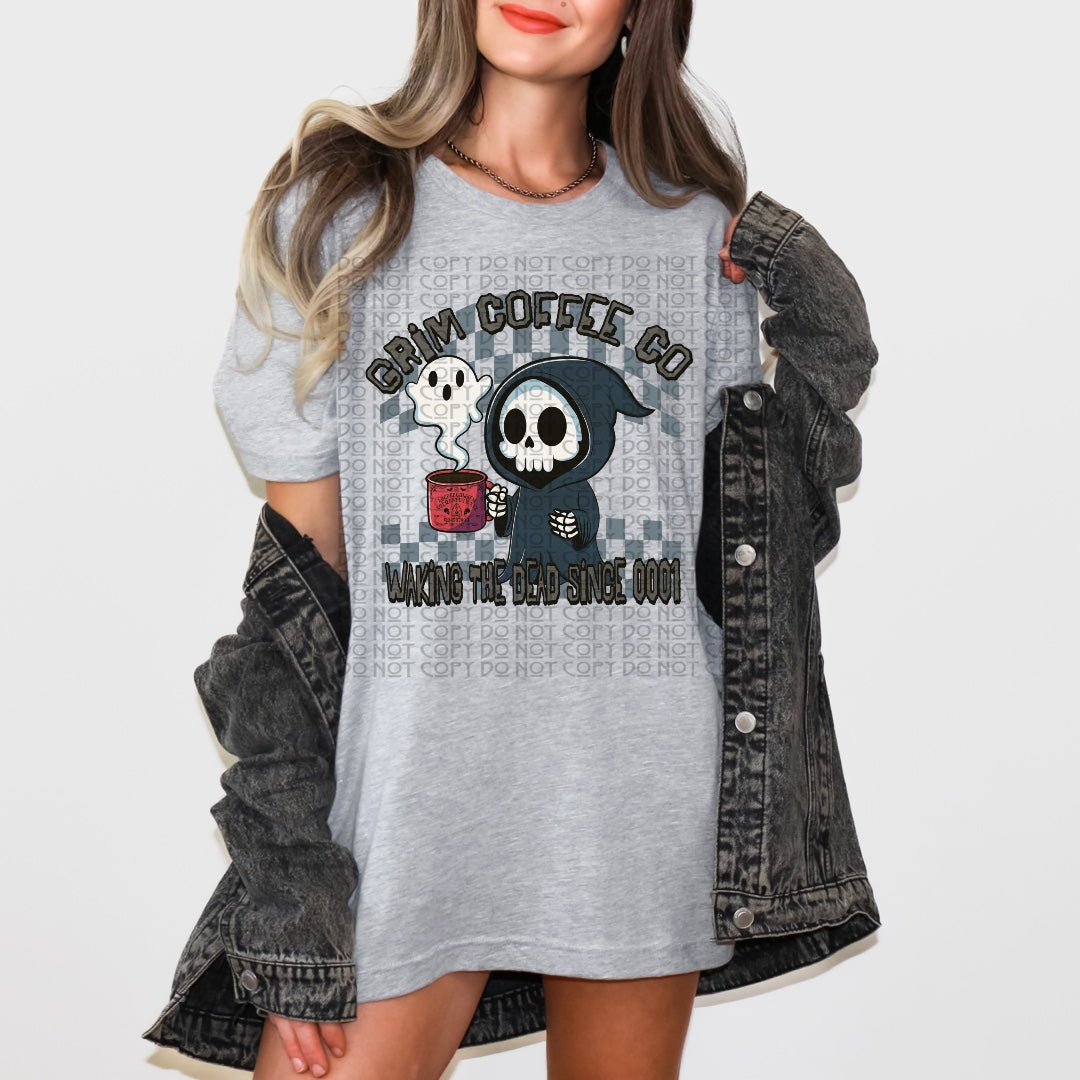 Grim Coffee – Plaid Panther DTF Transfers