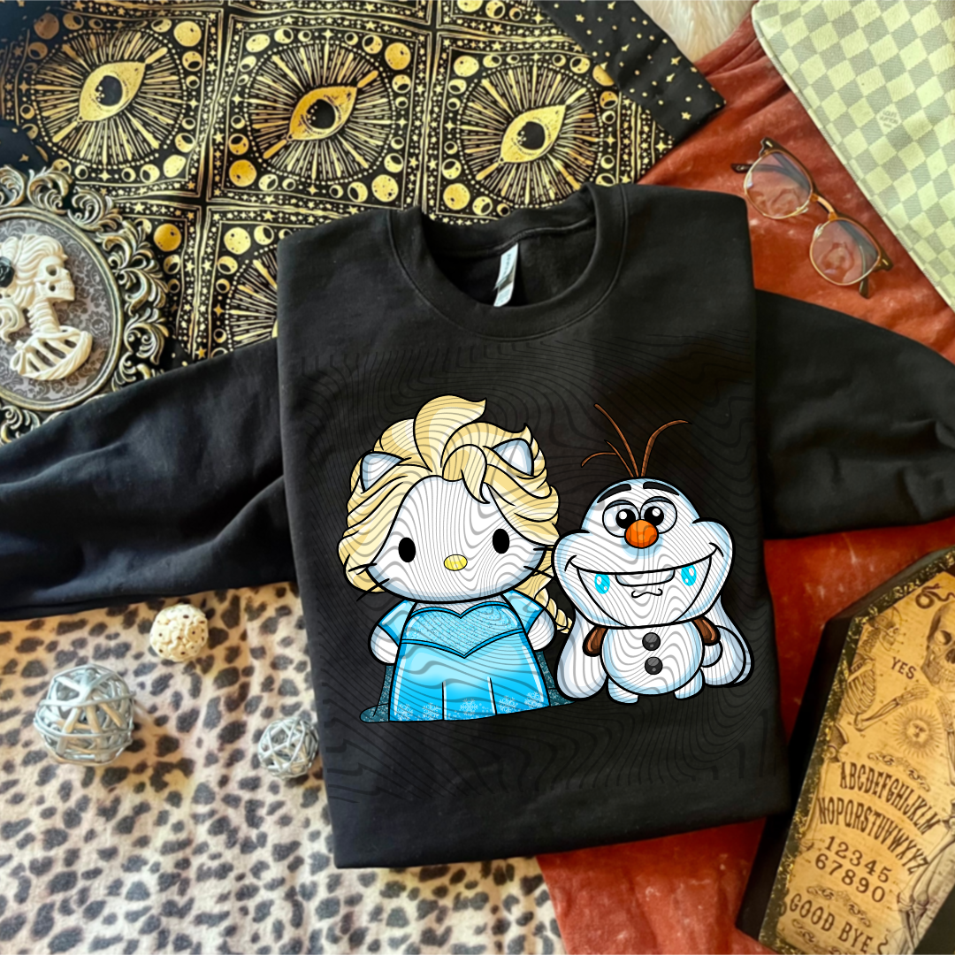 Frozen Kitty – Plaid Panther DTF Transfers