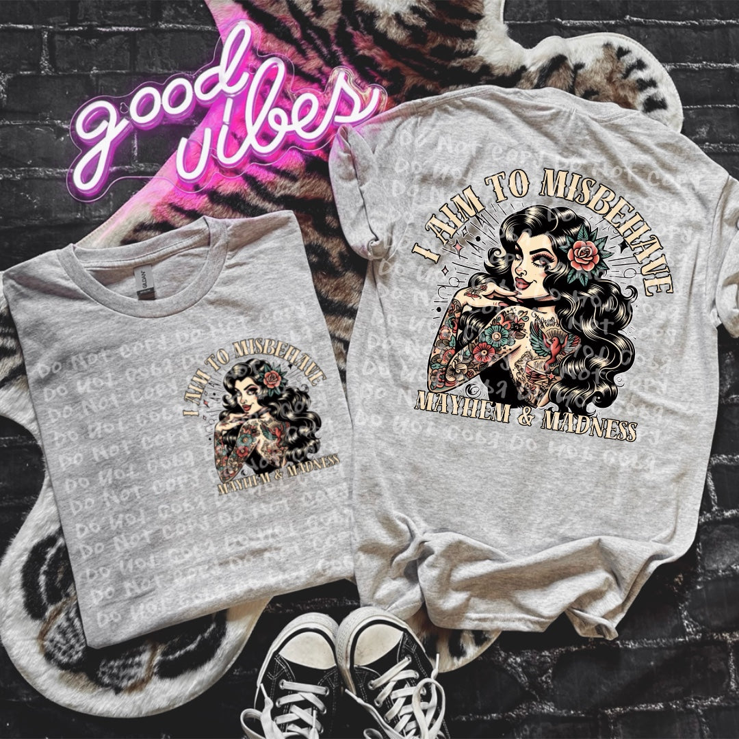 Mayhem And Madness – Plaid Panther DTF Transfers