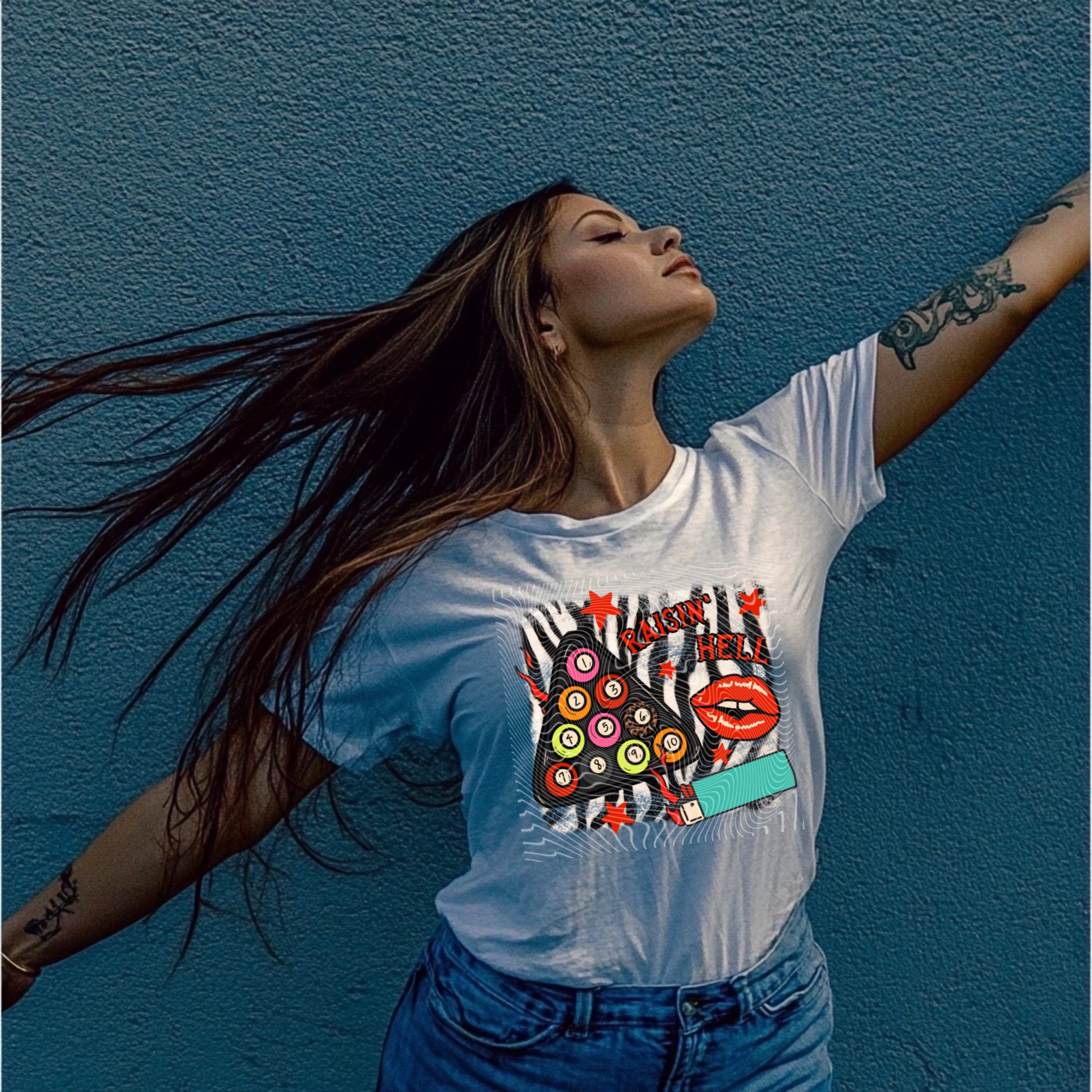 Raisin Hell Pool – Plaid Panther DTF Transfers