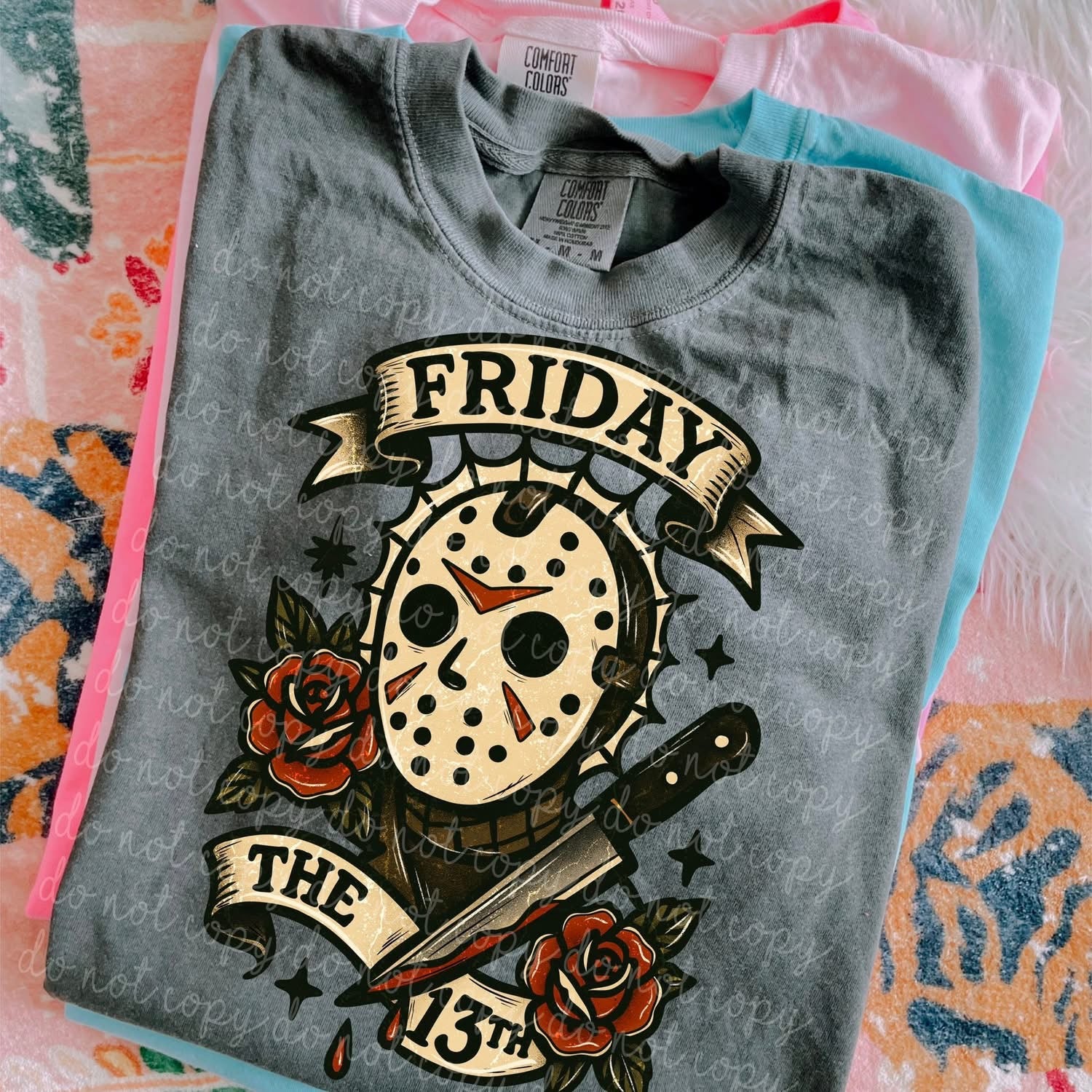 Friday 13th Mask – Plaid Panther DTF Transfers