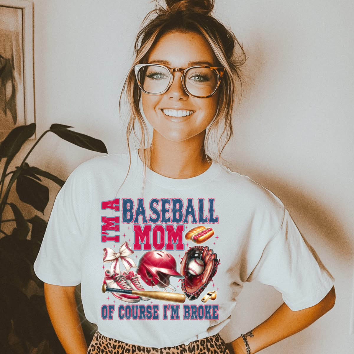 Baseball Mom – Plaid Panther DTF Transfers