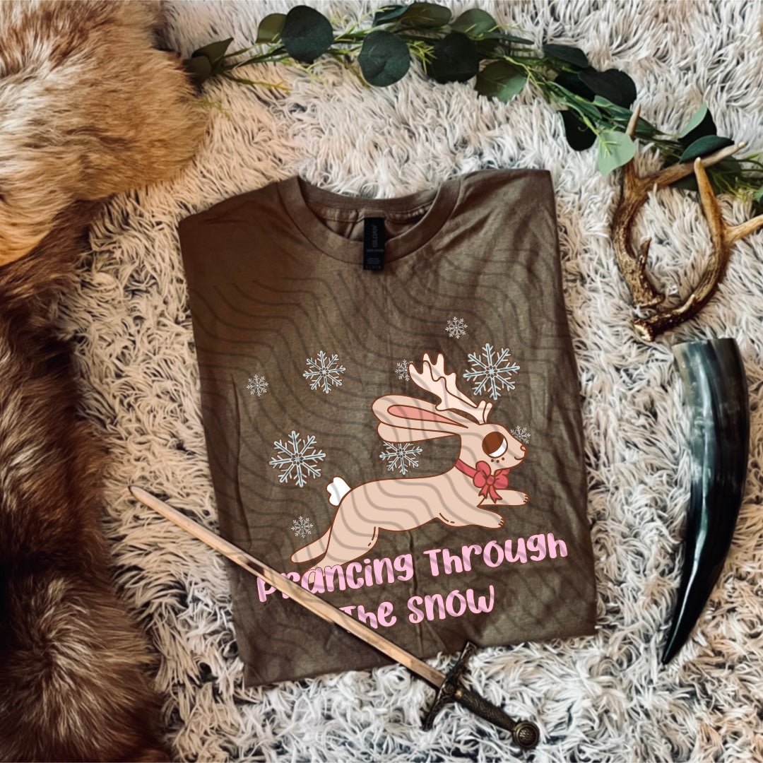 Prancing Through The Snow – Plaid Panther DTF Transfers