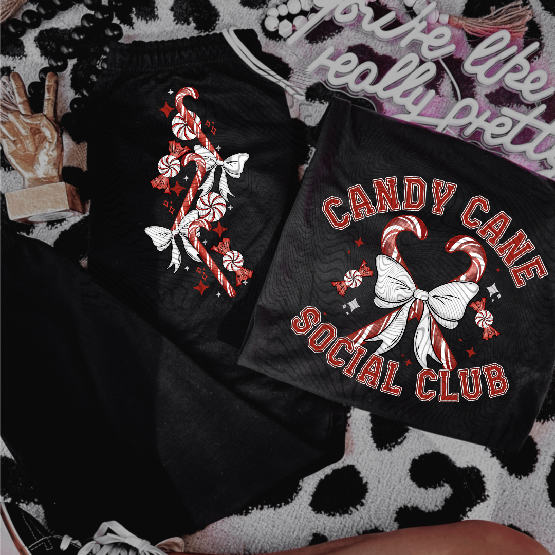 Candy Cane Social Club – Plaid Panther DTF Transfers