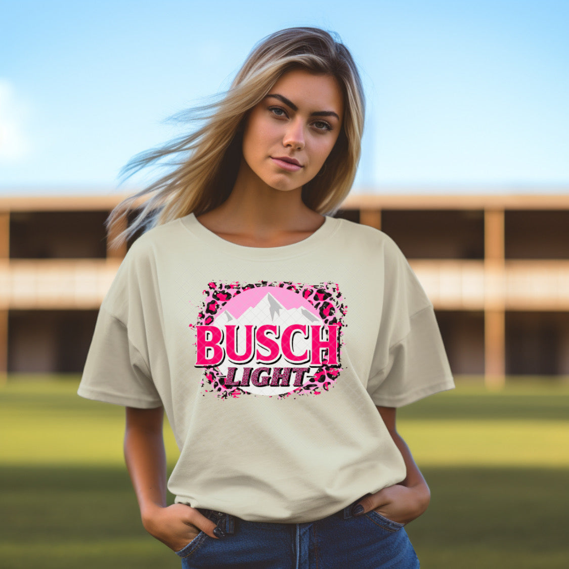 Pink Busch Lite – Plaid Panther DTF Transfers