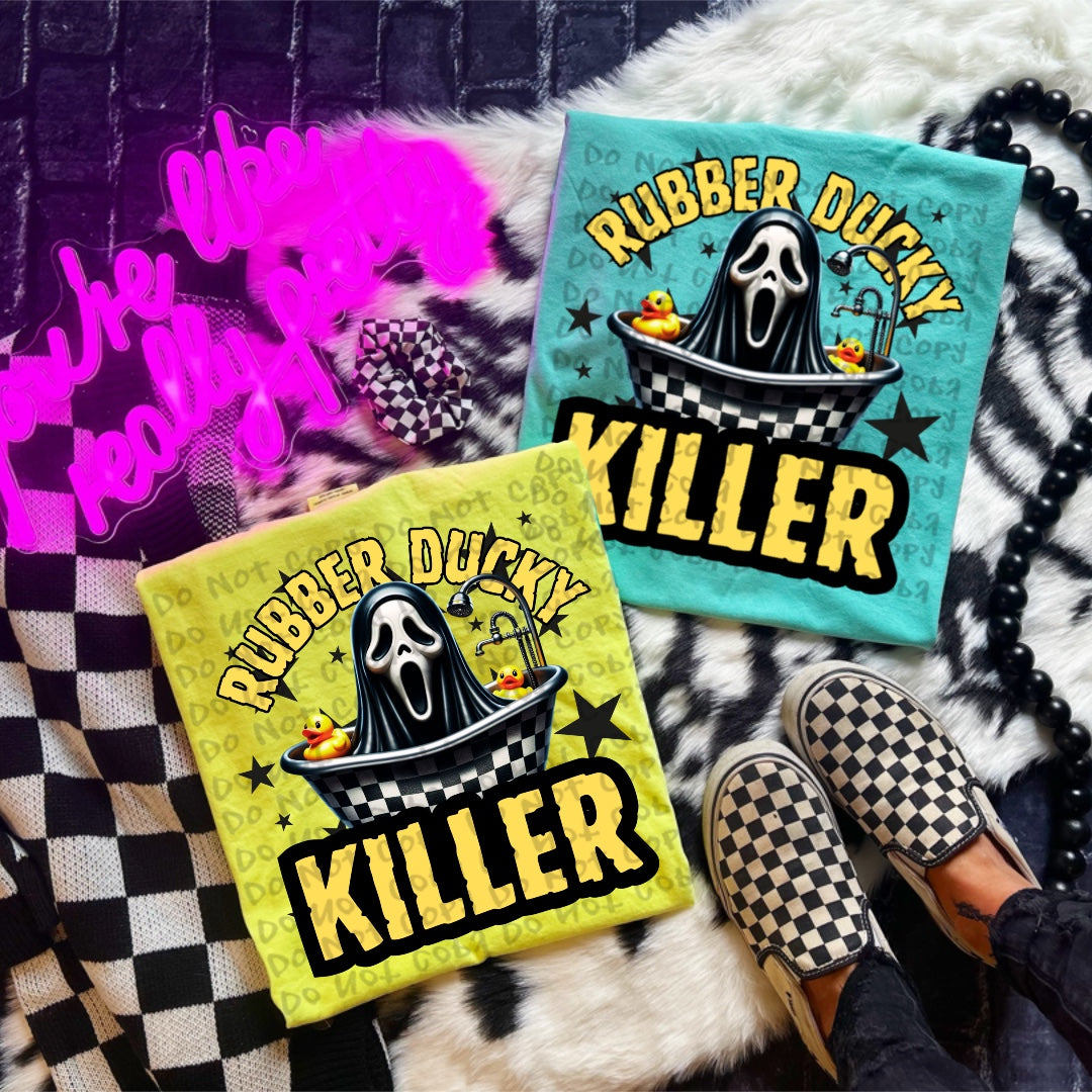 Rubber Ducky Killer – Plaid Panther DTF Transfers