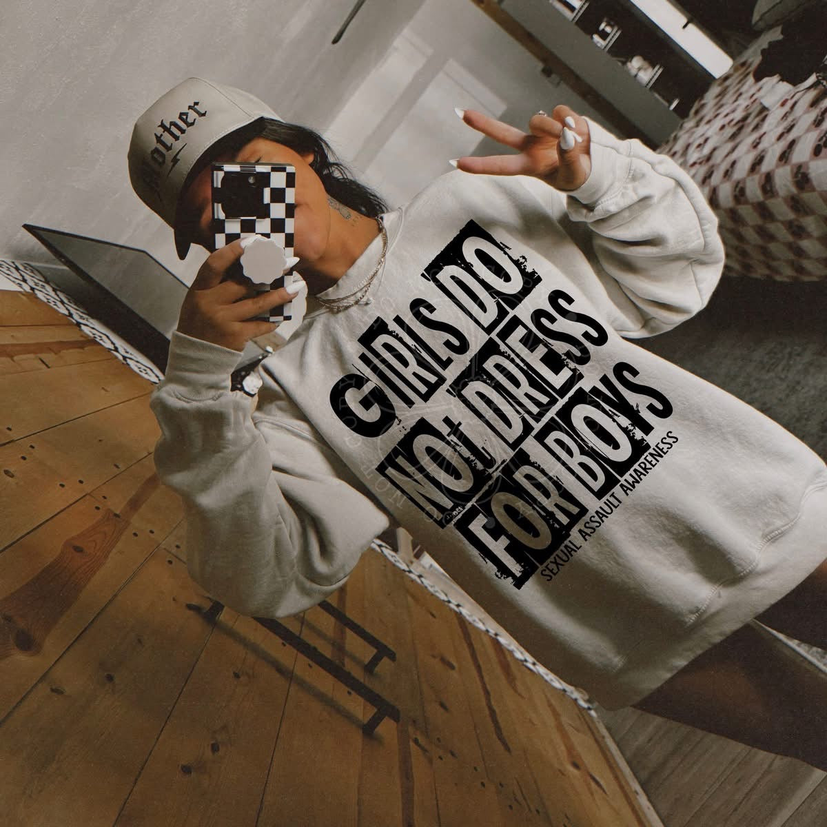 Girls Do Not Dress For Boys – Plaid Panther DTF Transfers