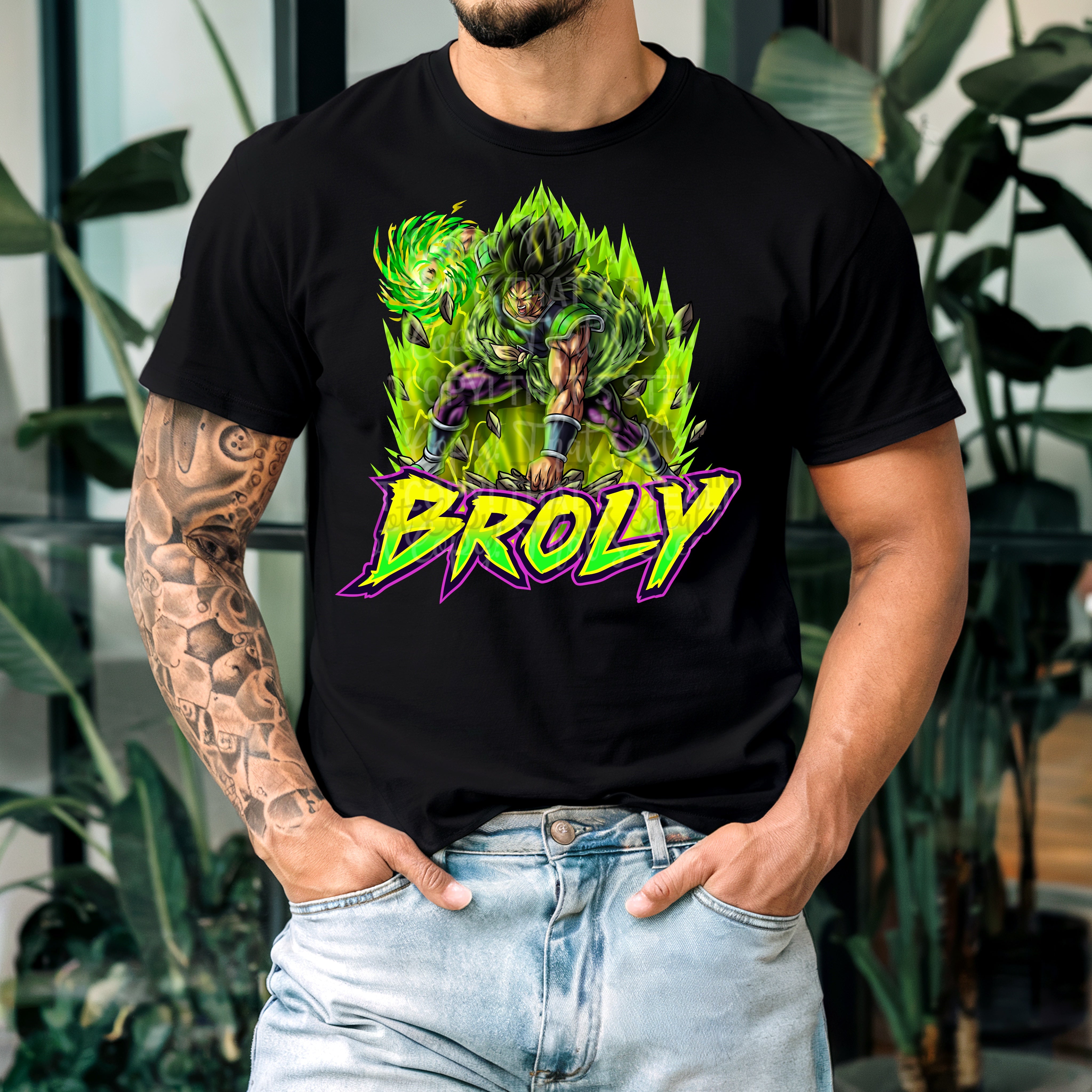 Broly Energy – Plaid Panther DTF Transfers