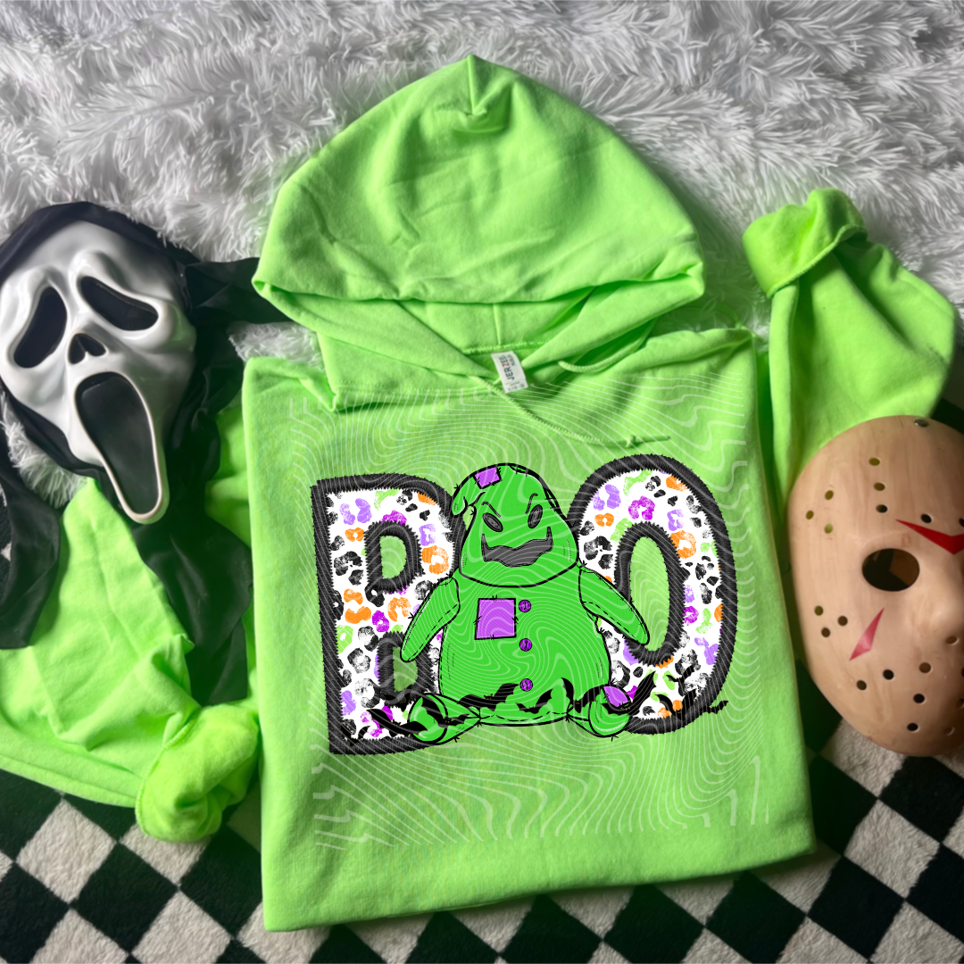 Boo with monster – Plaid Panther DTF Transfers