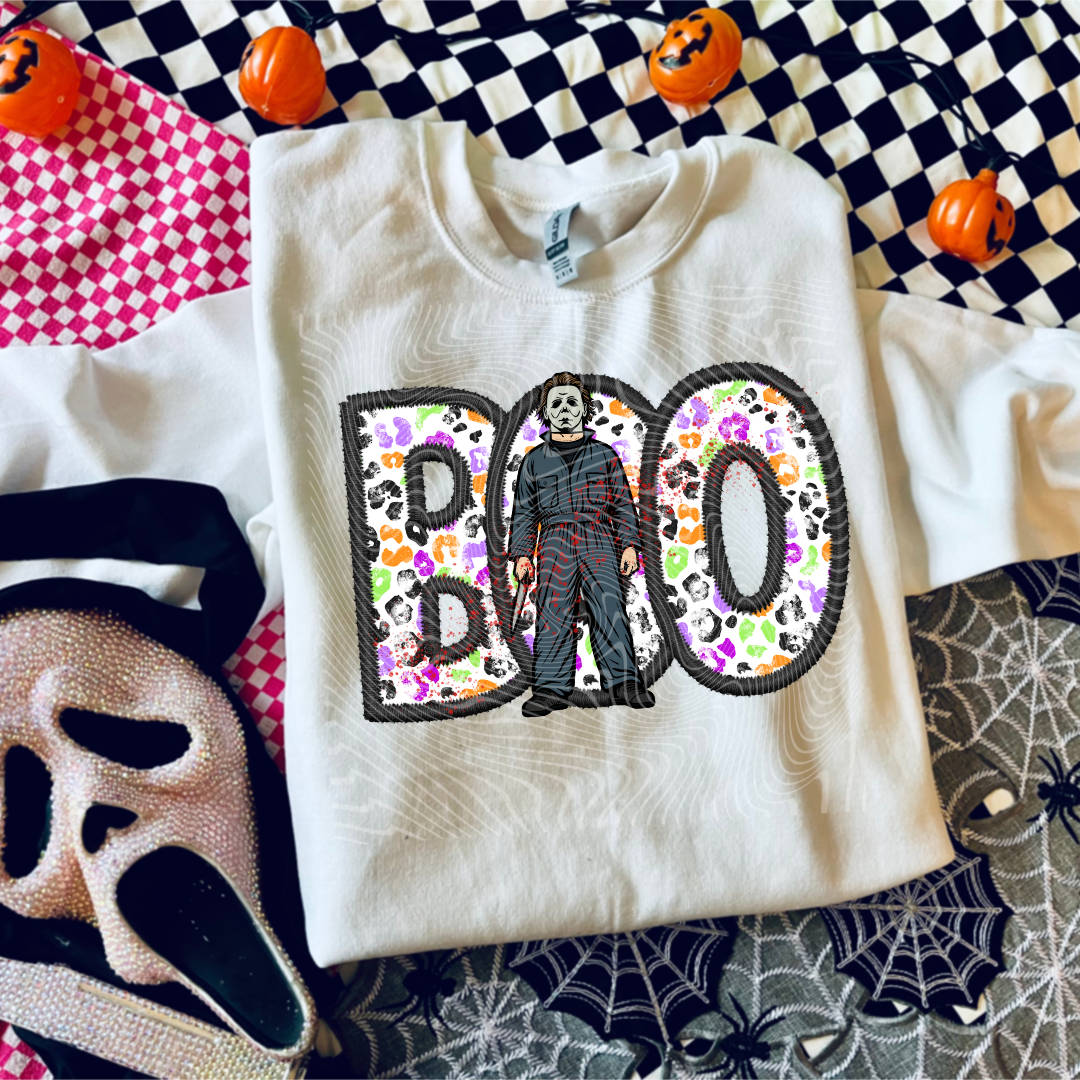 Boo with mike – Plaid Panther DTF Transfers