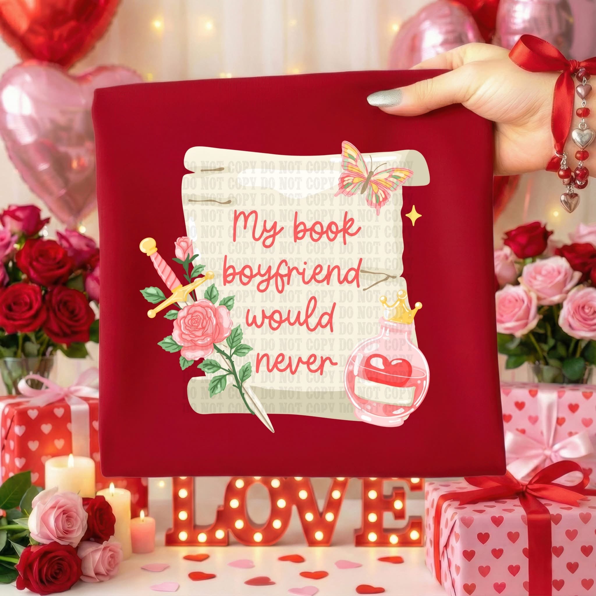 My Book Boyfriend Would Never – Plaid Panther DTF Transfers