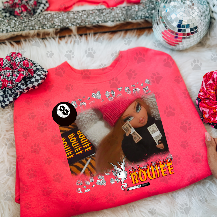 Boujee Baddie – Plaid Panther DTF Transfers