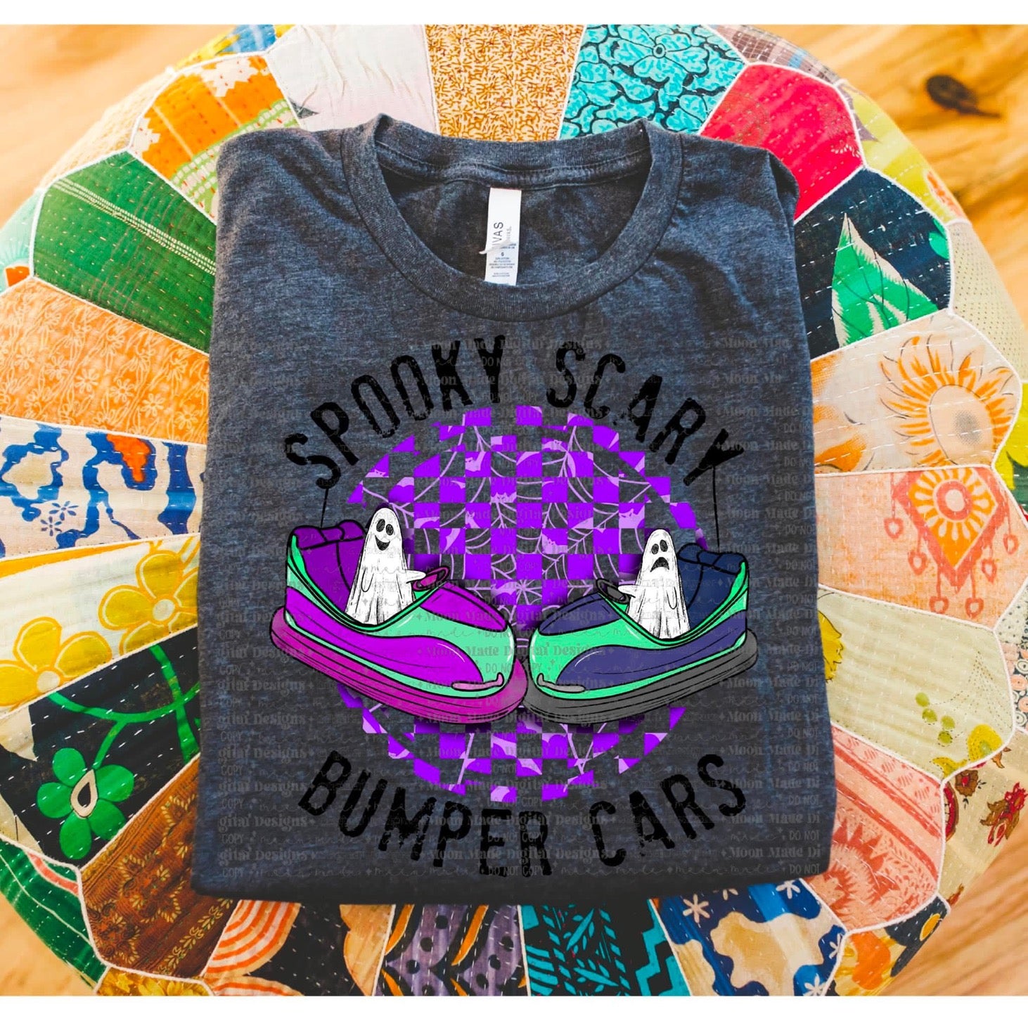 Spooky Scary Bumper Cars – Plaid Panther DTF Transfers
